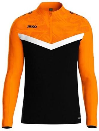 Jako Jako Ziptop Iconic, Noir/Orange Fluo, XL Mixte