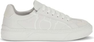 Ferragamo Homme, Chaussures, Blanc, Taille: 40 1/2 EU Baskets