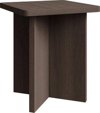 Selsey Quadratischer Couchtisch Esche Prestige - Holz Couchtisch Klein 42 cm mit geometrischer Basis, Eleganter Minimalismus im Japandi-Stil f&uuml;r Wohnzimmer, 