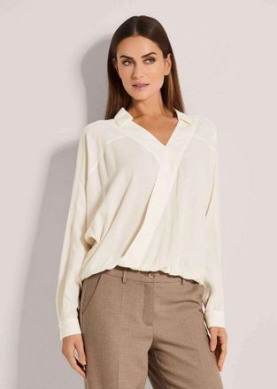 Madeleine Langarmbluse Bluse im Wickel-Look