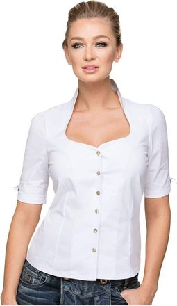 Stockerpoint Damen Priscilla Trachtenbluse, Weiß (Weiss Weiss), 42