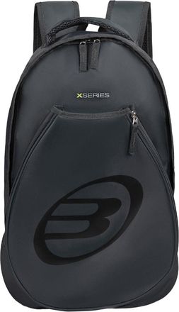 Bullpadel Rucksack Tour schwarz, geräumiges Hauptfach und ein weiteres kleineres, gepolstertes Tragegriffe, moderner und eleganter Stil, leicht, praktisch und r