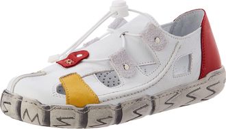 Andrea Conti Damen Sneaker, weiß/Zitrone/Chili, 36 EU