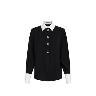 Karl Lagerfeld Chemise droite col classique boutons lettres