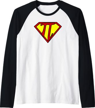 MathWare Lustiges Nerdy Math Nerd Super Pi Math Lehrer Comic Hero Geschenk Raglan