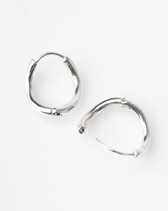 Bar Jewellery Chunky Outline Earrings - Silver