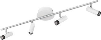 Eglo LED Deckenlampe Lianello, Deckenstrahler, Stahl in weiss, chrom, warmwei&szlig;