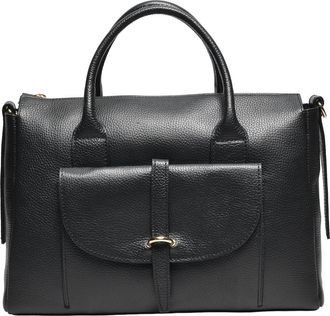 Anna Luchini Schwarz Rindsledertasche