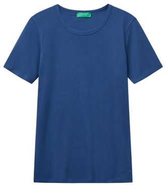 Benetton Damen 3ga2e16a0 T-Shirt, blau, X-Large