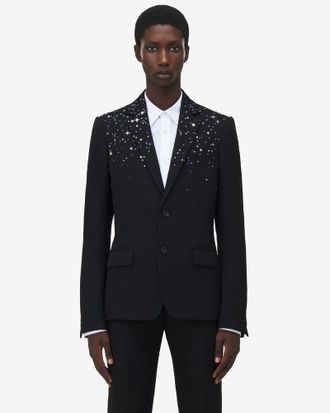 Alexander McQueen Einreihige Jacke mit Sternbild-Stickerei - Item 828639QVAAA1000