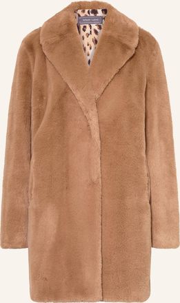 White Label Kunstfell-Mantel braun