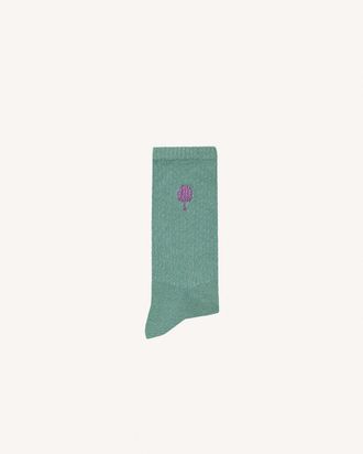 Faguo Chaussettes vert clair coton