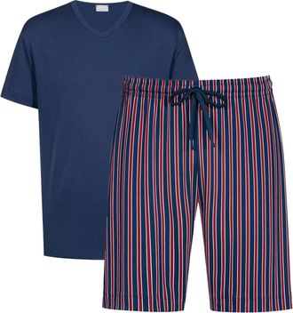 Mey Pyjama kurz Graphic Stripes