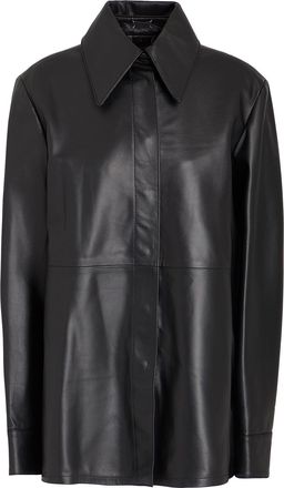 8 by YOOX LEATHER BELTED SHACKET