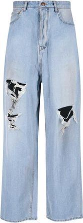 Balenciaga Straight Leg Jeans - Blau