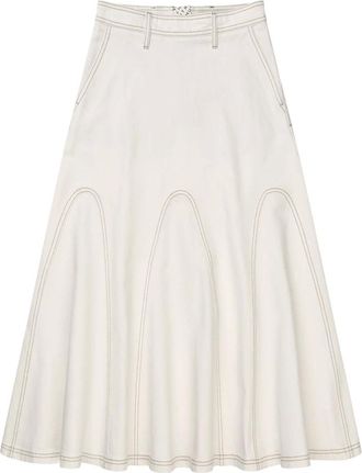 Munthe Femme, Jupes, Beige, Taille: 36 FR Midi Skirts