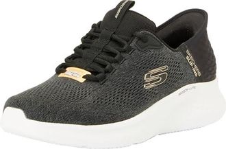 Skechers Baskets Skech-Lite Pro Primebase pour Homme, Bordure Grise en Maille Noire, 41.5 EU
