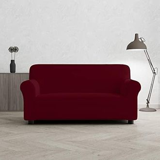 Italian Bed Linen Piu Bello Sofabezug bielastico ausziehbar, Bordeaux, 2 PLÄTZE