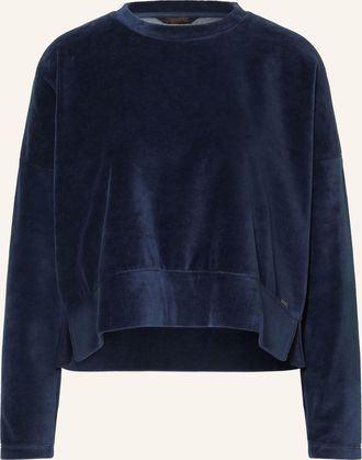 Herrlicher Sweatshirt Sena Aus Samt blau