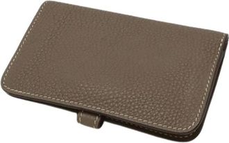 Herm&egrave;s Pre-owned &Eacute;tui porte-cl&eacute;s porte-monnaie carte avec cha&icirc;ne Dogon - Femme - Pre-owned - Brun - Taille: ONE Size