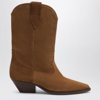 Isabel Marant Cowboystiefeletten Duerte aus Veloursleder Cognac