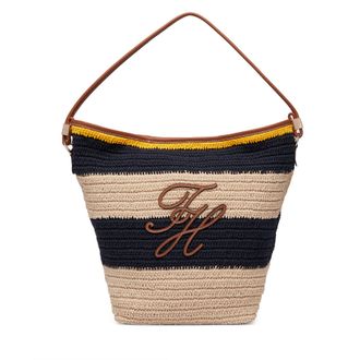 Tommy Hilfiger Handtasche Tommy Hilfiger Th Nautical Bucket Crochet Str AW0AW18814 Bunt
