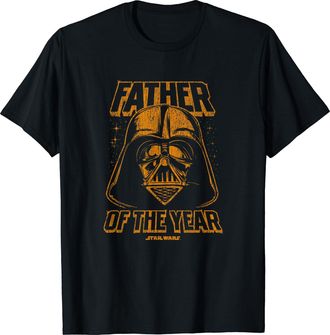 Star Wars Vatertag Vader Father Of The Year Orange Neon Logo T-Shirt
