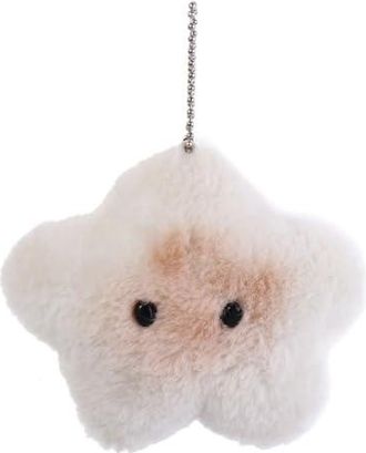 Generic Porte-cl&eacute;s en peluche en forme d&eacute;toile mignon - D&eacute;coration &agrave; suspendre - Cadeau, beige, A
