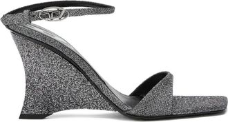 Diesel Femme, Chaussures, Gris, Taille: 36 EU D-amber Sandal Wedge