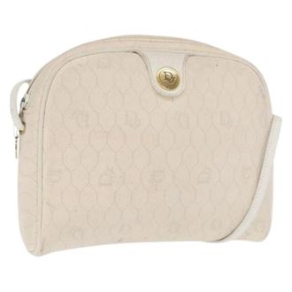 Dior Pre-owned Vintage Honeycomb Canvas Schultertasche - - Pre-owned - Damen - Wei&szlig; - ONE SIZE