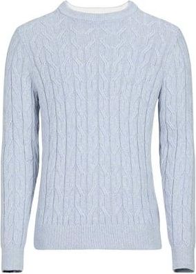 Hackett Pull en mailles torsad&eacute;es en coton m&eacute;lang&eacute;