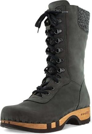 Woody Woody Femme Ramona Botte mi-Mollet, Gris, 38 EU