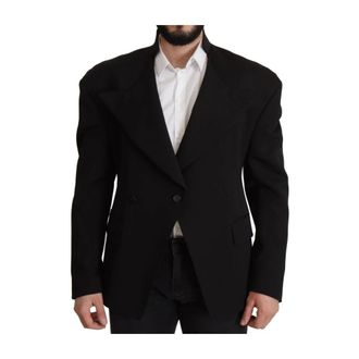 Dolce & Gabbana Peak Revers Schwarzer Blazer - - Suits - Herren - Schwarzk - L