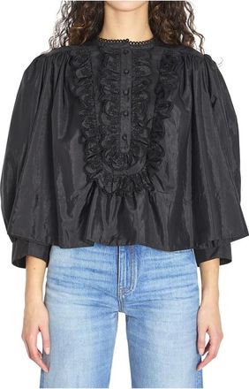Chlo&eacute; Femme, Blouses et Chemises, Noir, Taille: 38 FR Blouse &agrave; volants