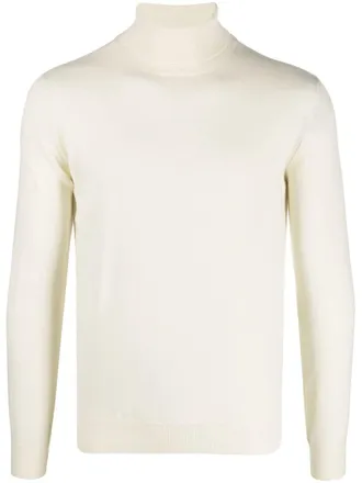 Dell'Oglio pull en maille &agrave; col roul&eacute; - Blanc