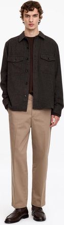 Arket Overshirt Aus Wollmischung -Braun