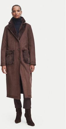 Rinascimento Rinascimento Kunstfellmantel CFC0127144003 Dunkelbraun Regular Fit