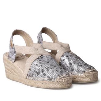 Toni Pons Triton Espadrilles v&eacute;g&eacute;taliennes compens&eacute;es pour femme en tissu de coton., Fonc&eacute;, 35 EU
