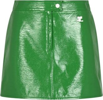 Courr&egrave;ges Femme, Jupes, Vert, Taille: 38 FR Reedition Jupe Vinyle