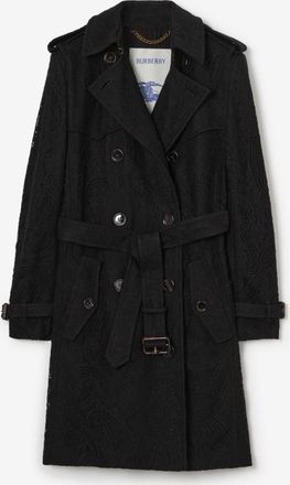 Burberry Trench mi-long Foxfield en dentelle Paisley, Size: 16