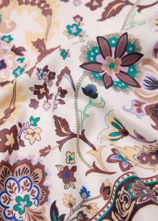 Mango Foulard &agrave; fleurs &eacute;cru - Femme - Taille unique - MANGO