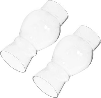 BESPORTBLE 2 St&uuml;ck Klarglas Lampenschirme Ersatzglas f&uuml;r Kerosinlampen &Ouml;llampen Hitzebest&auml;ndig Winddicht Vielseitig Passend f&uuml;r Retro Petroleumleuchten Installie