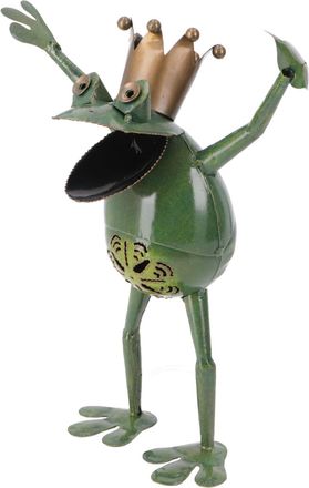 Guru Shop Deko Frosch aus Metall - Design 3, 27x25x12 cm