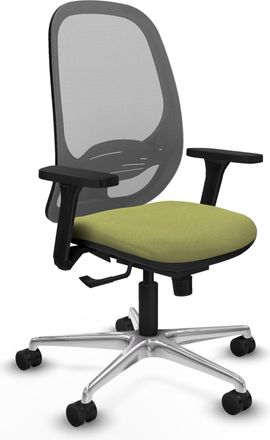 Piqueras y Crespo Computerstuhl mit 3D-Armlehnen, h&ouml;henverstellbare Lendenwirbelst&uuml;tze, ausgestattet mit 3 Positionen und Schneideschaum, mit Rollen von 65 mm, Nylon, G