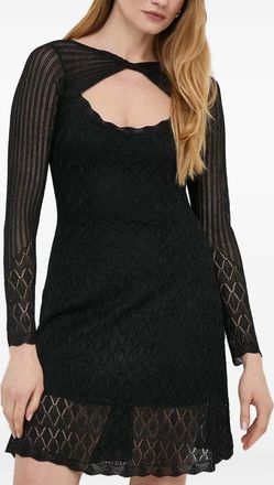 Guess Co Midikleid mit Cut-Outs - Schwarz