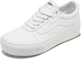 Vans Femme Ward Platform Canvas Chaussures, Blanc Canvas White, 40.5 EU