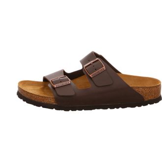 Birkenstock Arizona, Unisex Pantolette schmale Form, Gr. 36 Braun Dunkelbraun