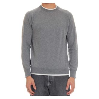 Eleventy Pull en laine &agrave; col rond - Homme - Pulls - Gris - Taille: XL