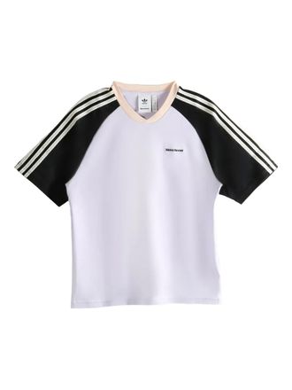 adidas T-Shirt mit Streifendetail - Wei&szlig;