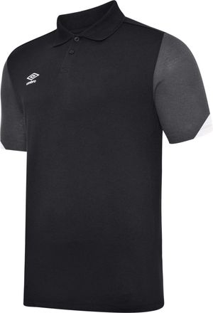 Umbro Total Poloshirt f&uuml;r Herren - Training (Schwarz/Wei&szlig;/Kohlen-Schwarz)